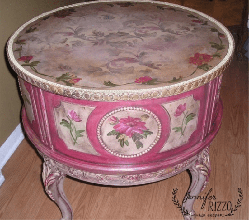 Decoupage a Table Top with Fabric ... - Jennifer Rizzo