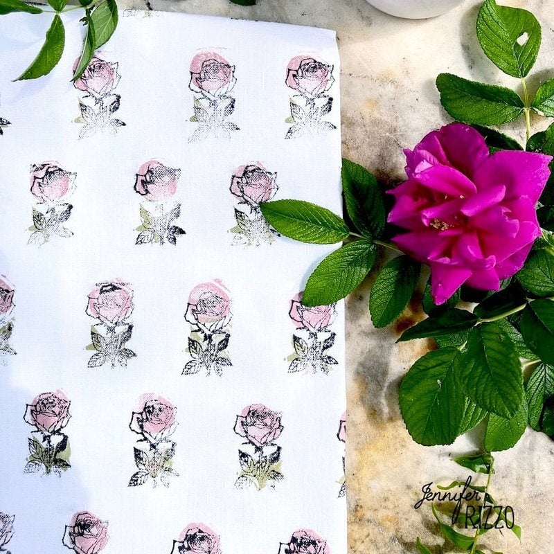 Hand-Painted and Hand-Stamped Tea Towels - Jennifer Rizzo