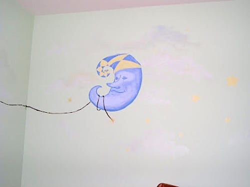 Painted moon mural - Jennifer Rizzo