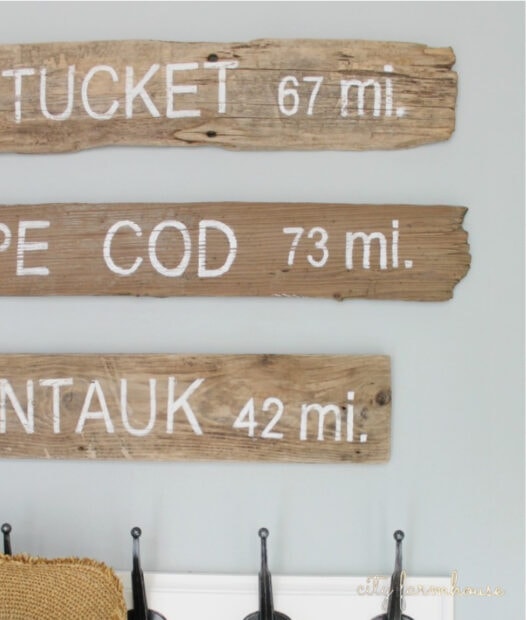 White paint lettering on wood - Jennifer Rizzo