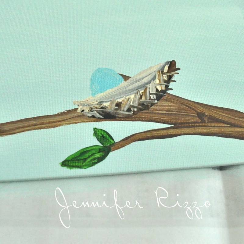Step by Step How to Paint a Bird's Nest in Acrylic Paint - Jennifer Rizzo