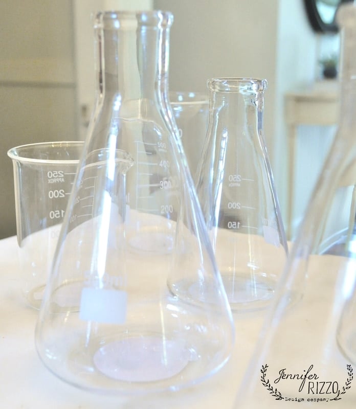 Upcycled Lab Flasks and Banana Hanger Made Into An Awesome Hanging Vase ...