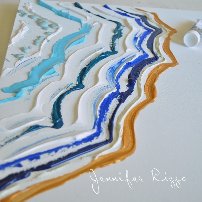 How to Paint a Fun and Easy Acrylic Agate Art Painting - Jennifer Rizzo