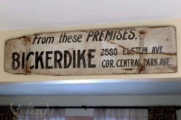 vintage bickerdike sign from Chicago - Jennifer Rizzo