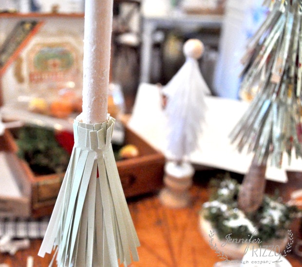 Recycled paper fringe trees - Jennifer Rizzo