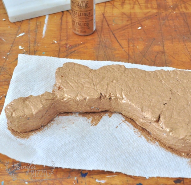 DIY faux gold chocolate bunny - Jennifer Rizzo