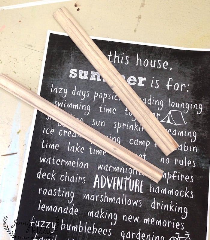 Make a hanging chart and free fun summer printable - Jennifer Rizzo