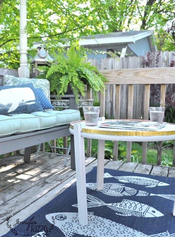 DIY Penny Tile Table Top - Jennifer Rizzo