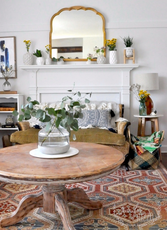 Spring Home Decorating Refresh with Flowers - Jennifer Rizzo