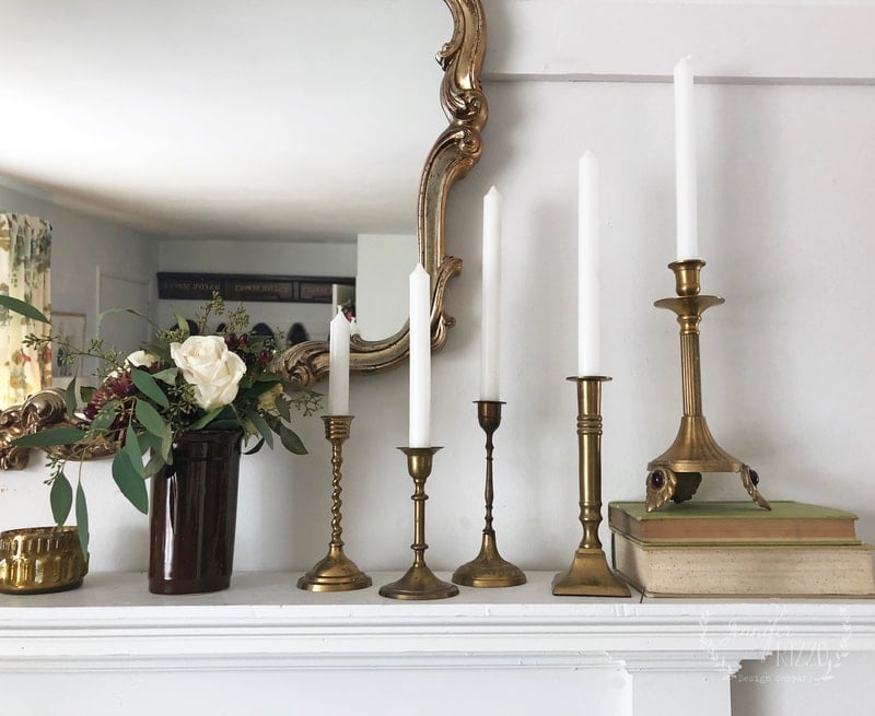 Decorating with Brass Vintage Candlesticks - Jennifer Rizzo