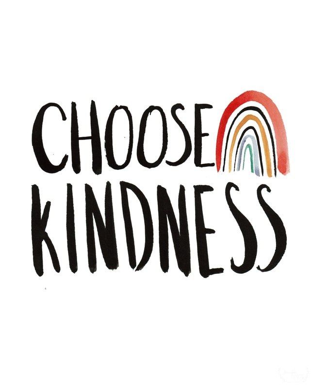 Choose kindness rainbow free printable Jennifer Rizzo - Jennifer Rizzo