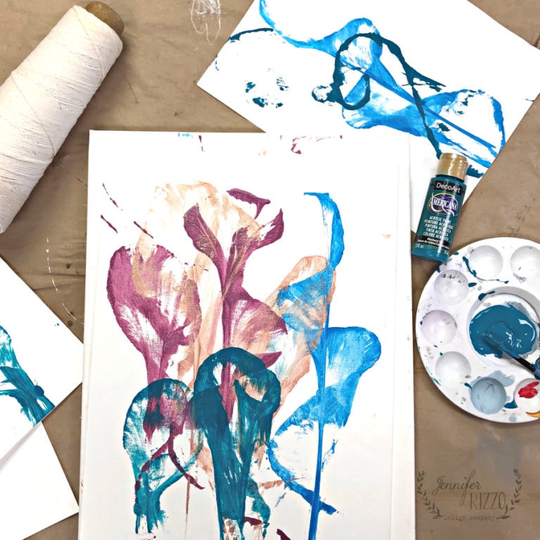 String Painting Paint Pulled String Art - Jennifer Rizzo