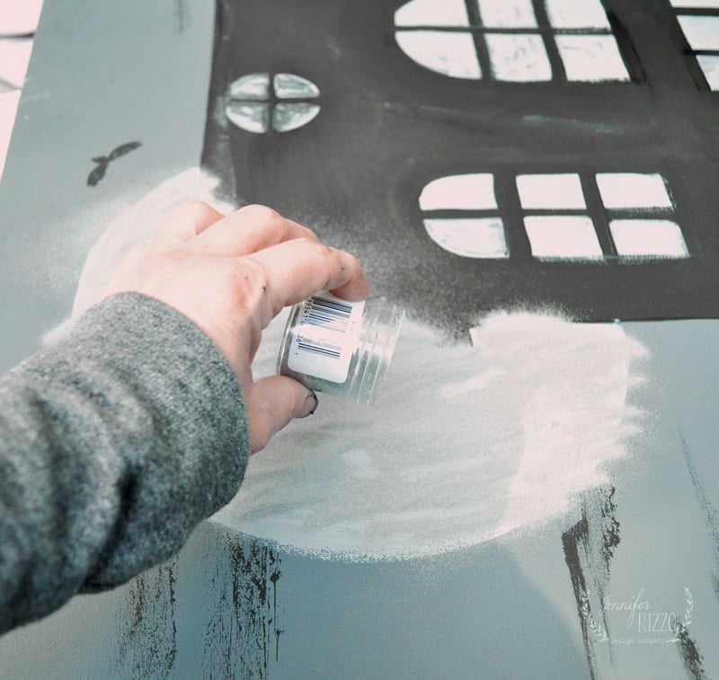 Sprinkle embossing powder on wet area Jennifer Rizzo - Jennifer Rizzo