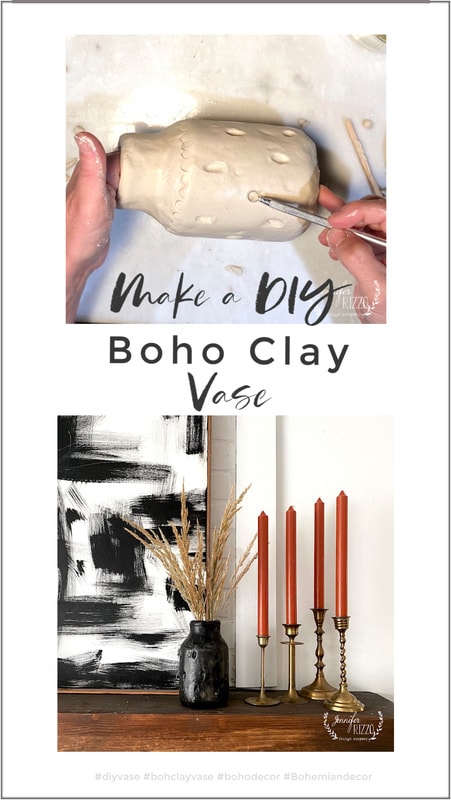 DIY Clay-Wrapped Boho Vase - Jennifer Rizzo