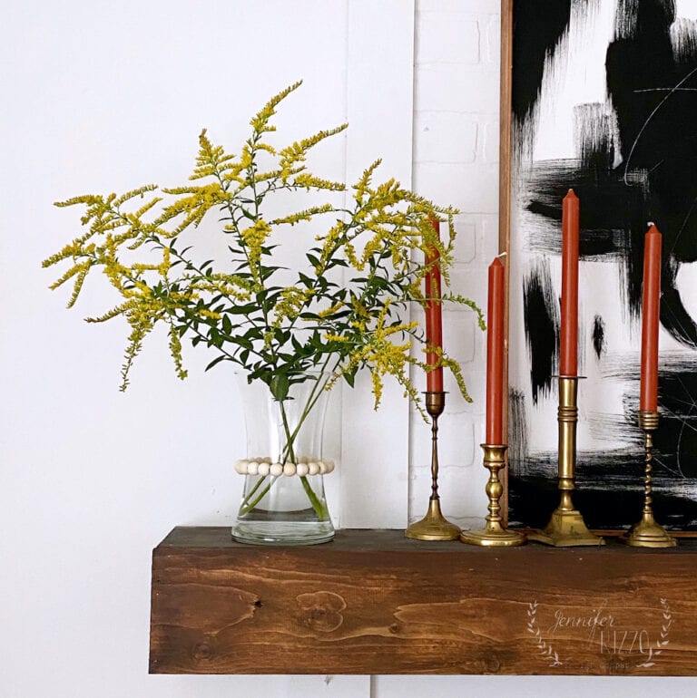 Easy DIY Wood Bead Boho Accent Vase - Jennifer Rizzo