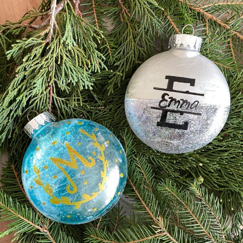 Two Different Ways to Monogram Ornaments - Jennifer Rizzo