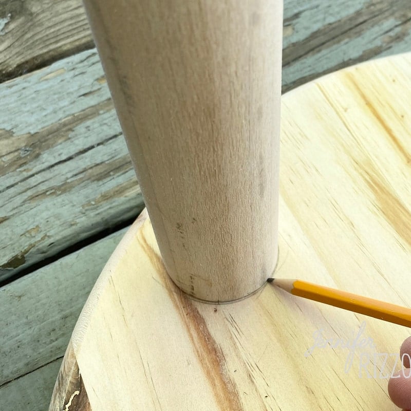 DIY Dowel Rod Accent Table - Jennifer Rizzo