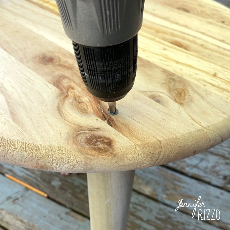 DIY Dowel Rod Accent Table - Jennifer Rizzo