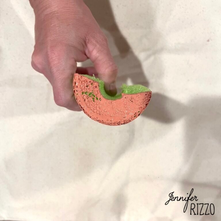 Homemade Pool Noodle Craft Make A Block Printed Pillow - Jennifer Rizzo
