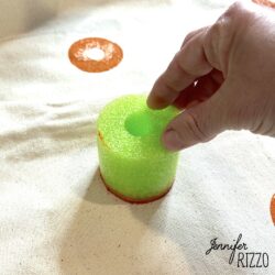 Homemade Pool Noodle Craft Make A Block Printed Pillow - Jennifer Rizzo