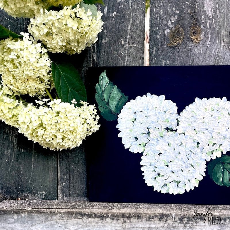How to Paint a Hydrangea - Jennifer Rizzo