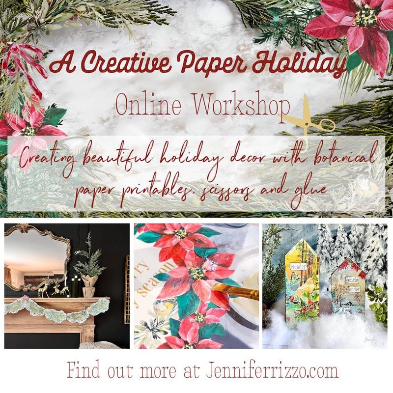 A Creative Paper Holiday Online Workshop - Jennifer Rizzo