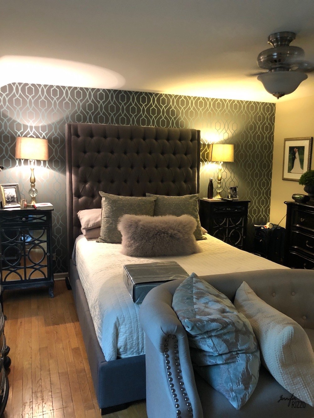 Off-Center Window Above a Bed? Add Curtains - Jennifer Rizzo