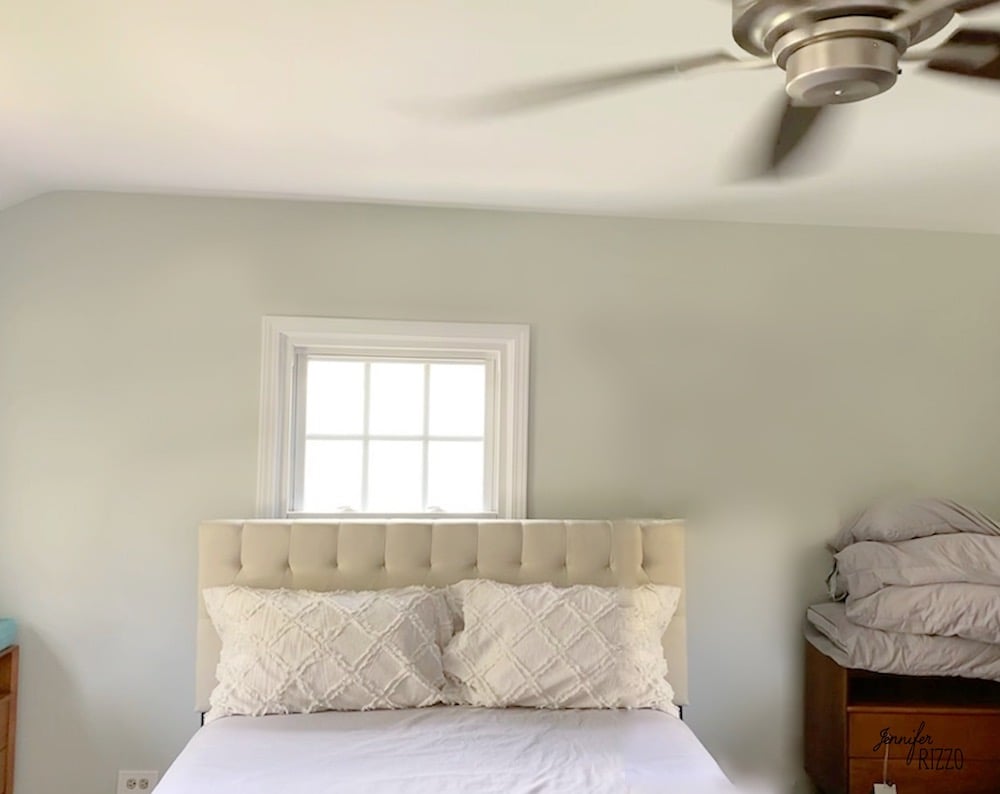 Off-Center Window Above a Bed? Add Curtains - Jennifer Rizzo