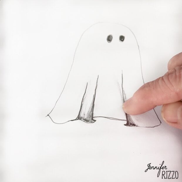 How to Draw a Ghost in Pencil Step by Step - Jennifer Rizzo