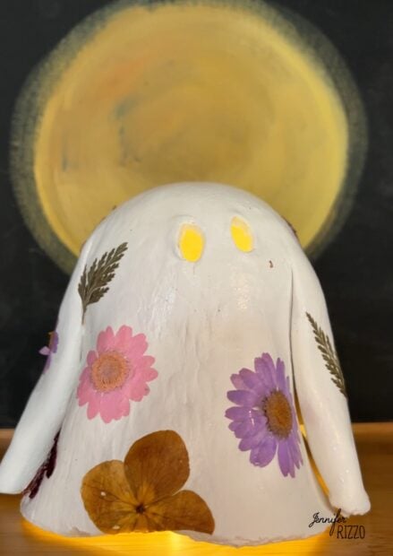 Make Floral Clay Ghosts with Air Dry Clay - Jennifer Rizzo
