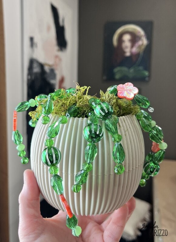 Plant made from jewelry beads - Jennifer Rizzo