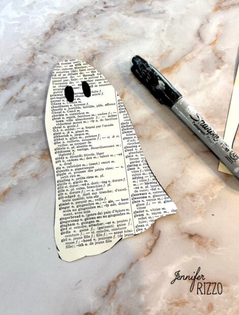 Create a Paper Book Page Ghost Garland - Jennifer Rizzo