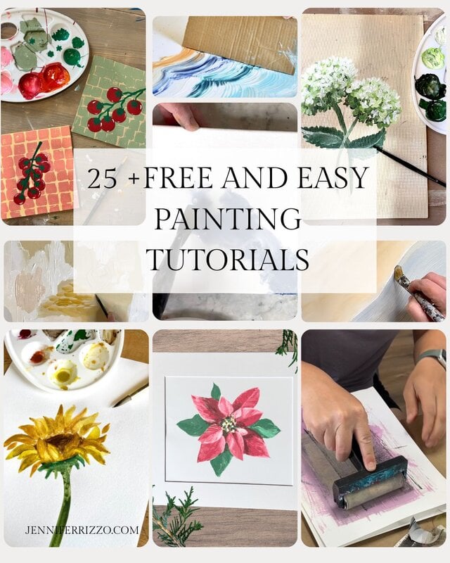 25 + Free and Easy Painting Tutorials - Jennifer Rizzo