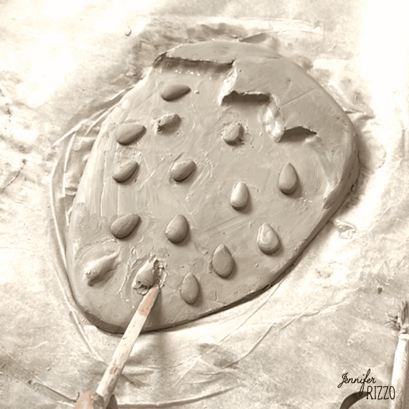 Air Dry Clay Strawberry Trinket Dish - Jennifer Rizzo